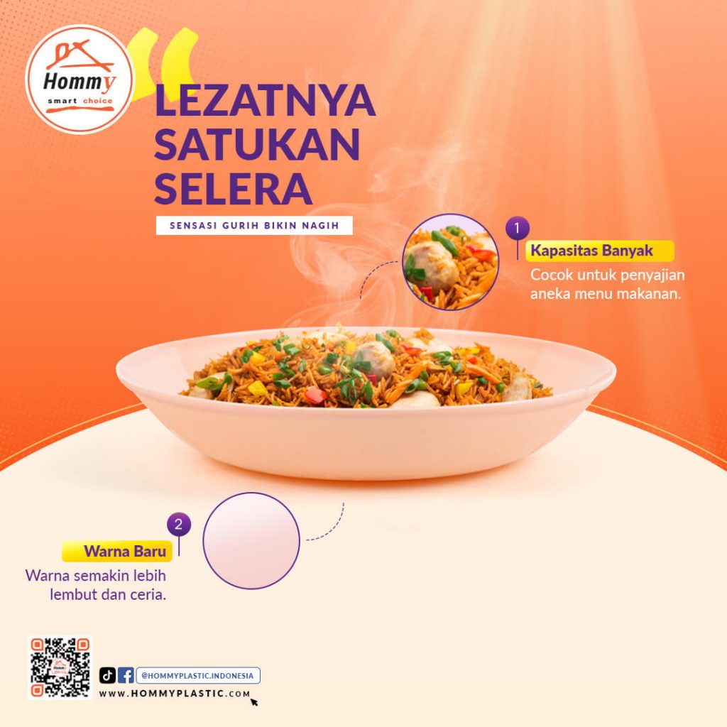 Hommy Piring Plastik Imelda - Hommy Plastic Indonesia