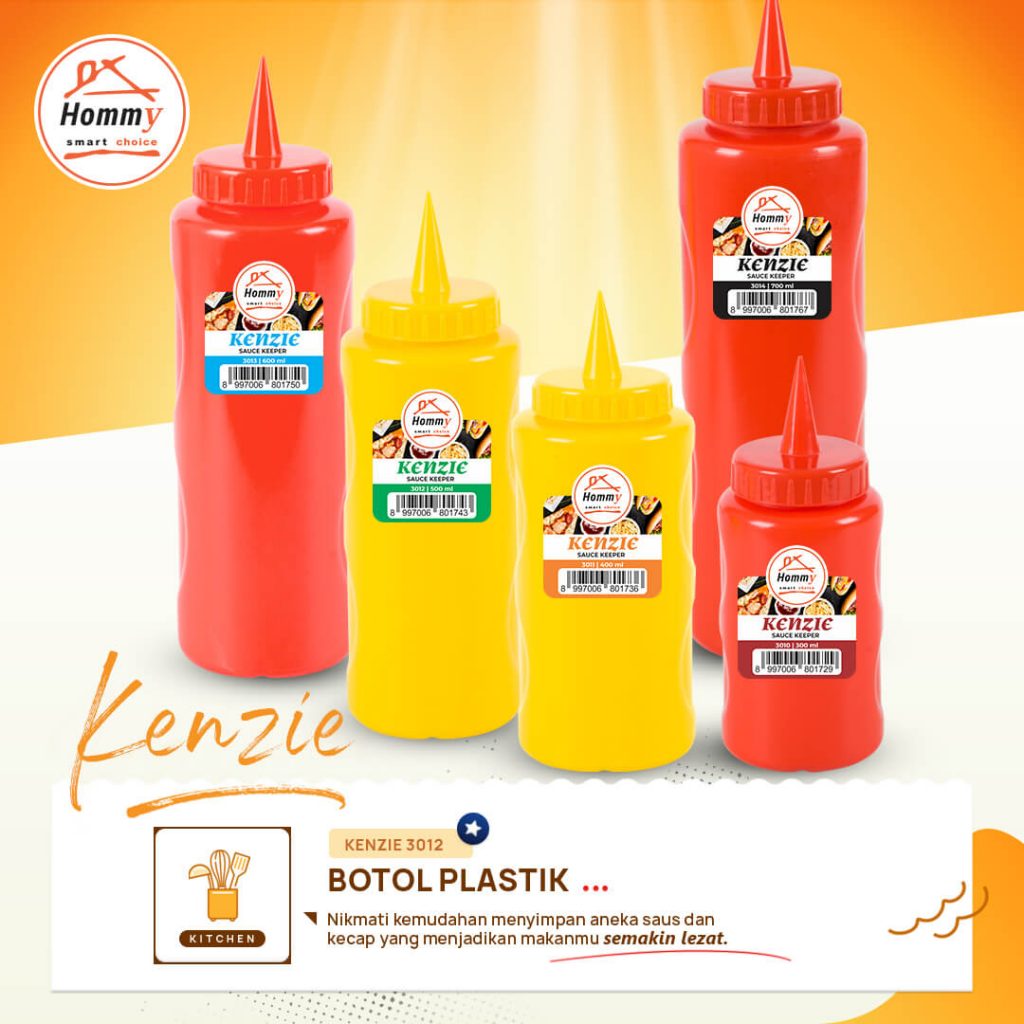 Hommy Botol Saus Kenzie - Hommy Plastic Indonesia