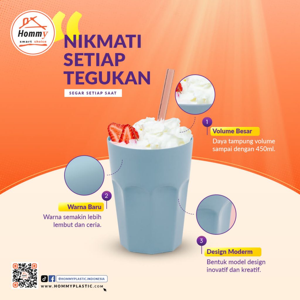 Hommy Gelas Basia - Hommy Plastic Indonesia