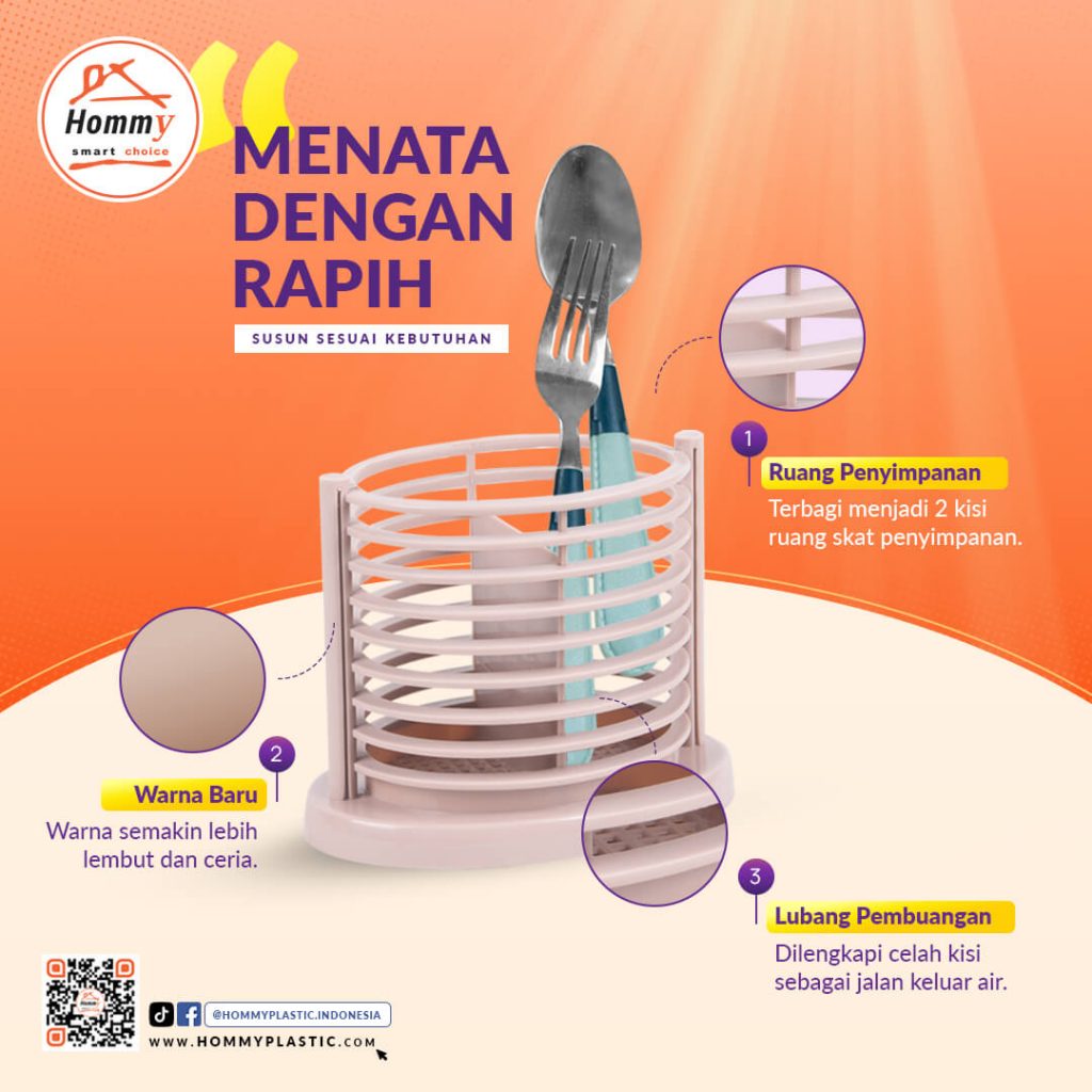 Hommy Tempat Sendok Randy - Hommy Plastic Indonesia