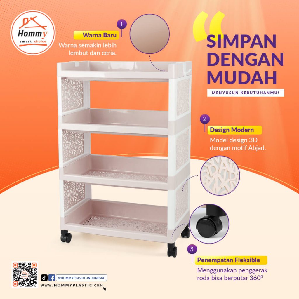 Hommy Keranjang Susun Trinity - Hommy Plastic Indonesia