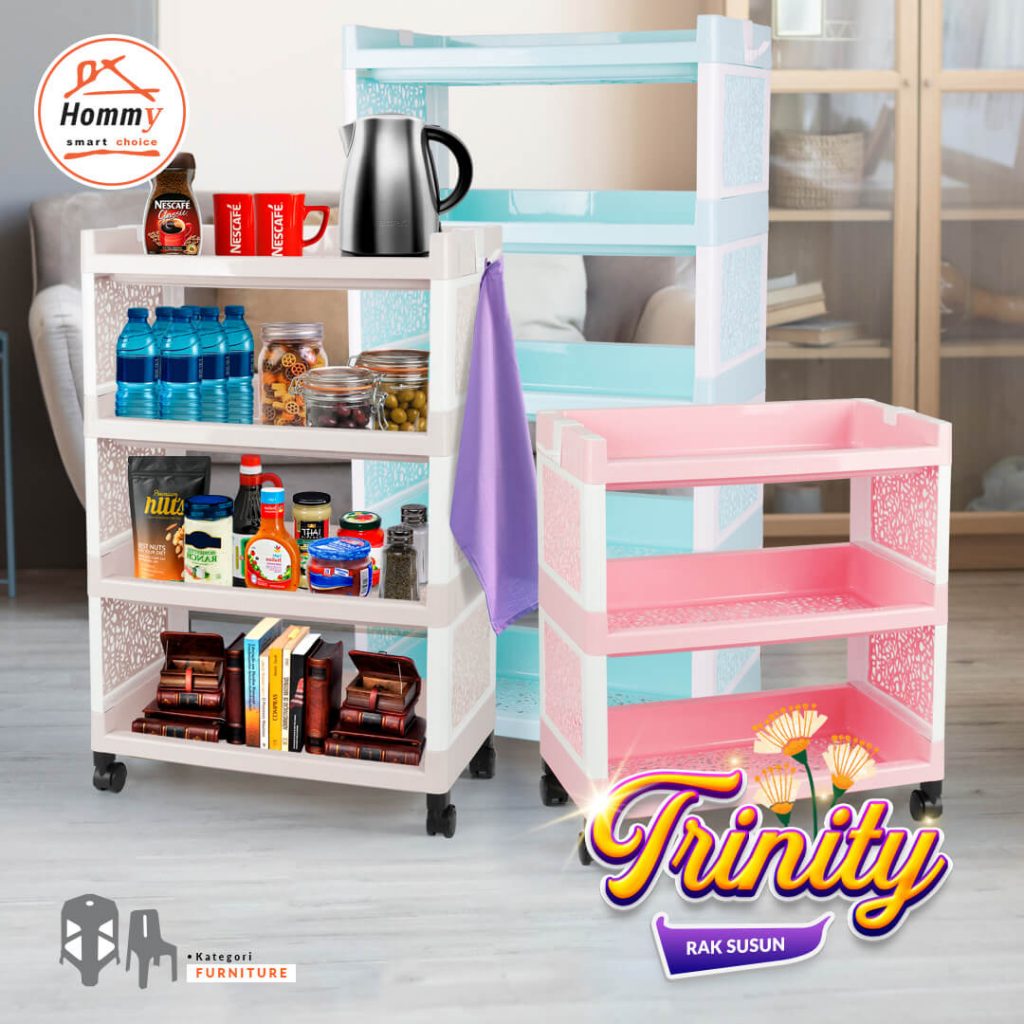 Hommy Keranjang Susun Trinity - Hommy Plastic Indonesia